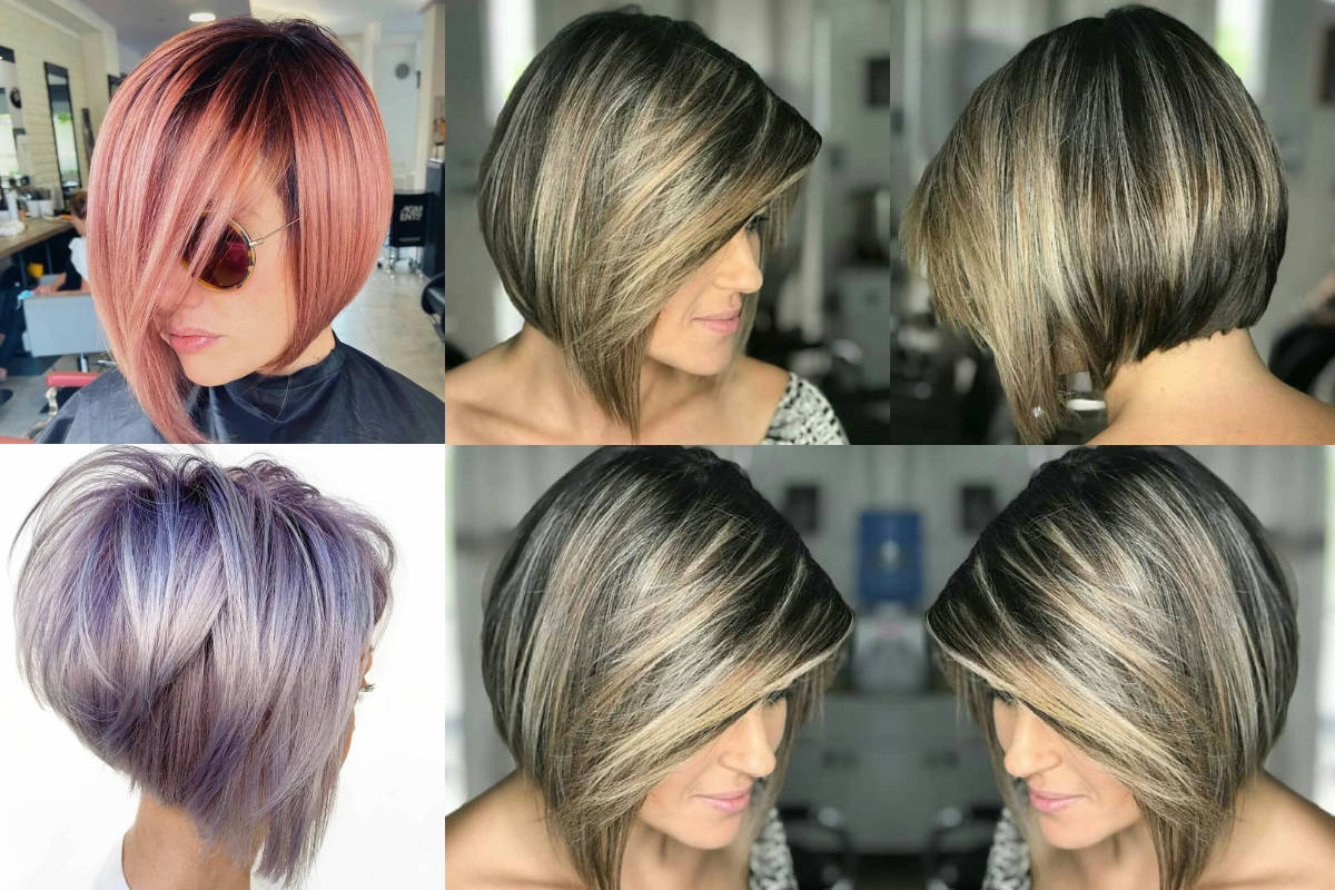 Tagli di capelli di media lunghezza: diversi look colorati e originali ...